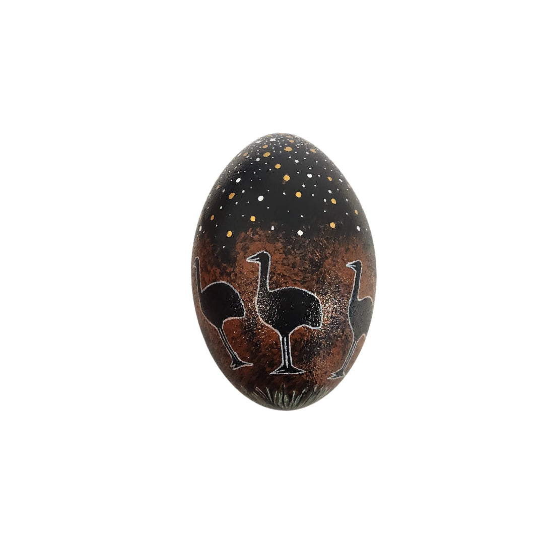 Jude Jarrett 'Three Emu Brothers' Emu Egg – Boomalli Shop